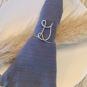 Napkin Rings, Personalized Napkin Rings, Initial Napkin Rings - Etsy