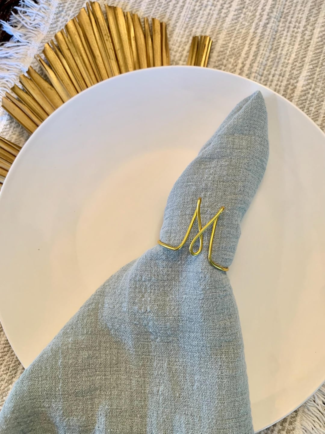 Holiday Napkin Rings, Personalized Napkin Rings, Initial Napkin Rings ...