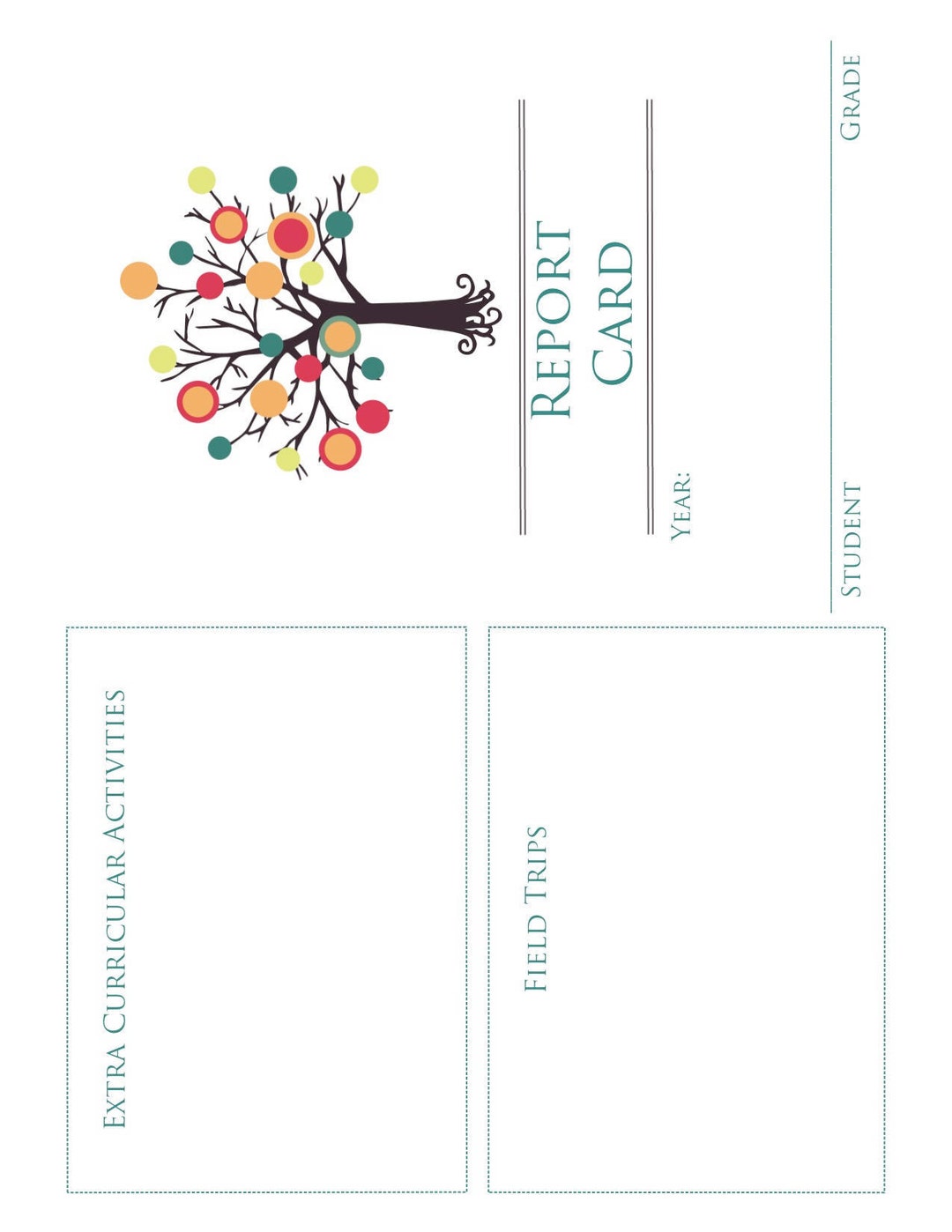 Printable Homeschool Report Card - S71-reportcardfull - Etsy