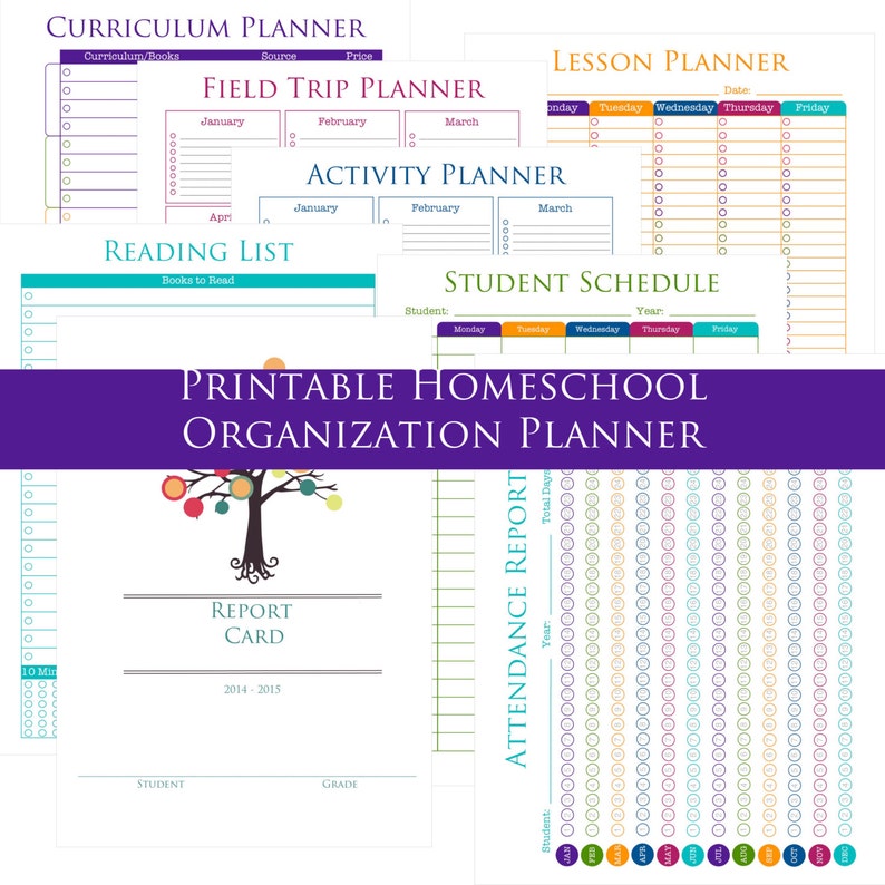 16-page Printable Homeschool Organization Planner - S72 ...