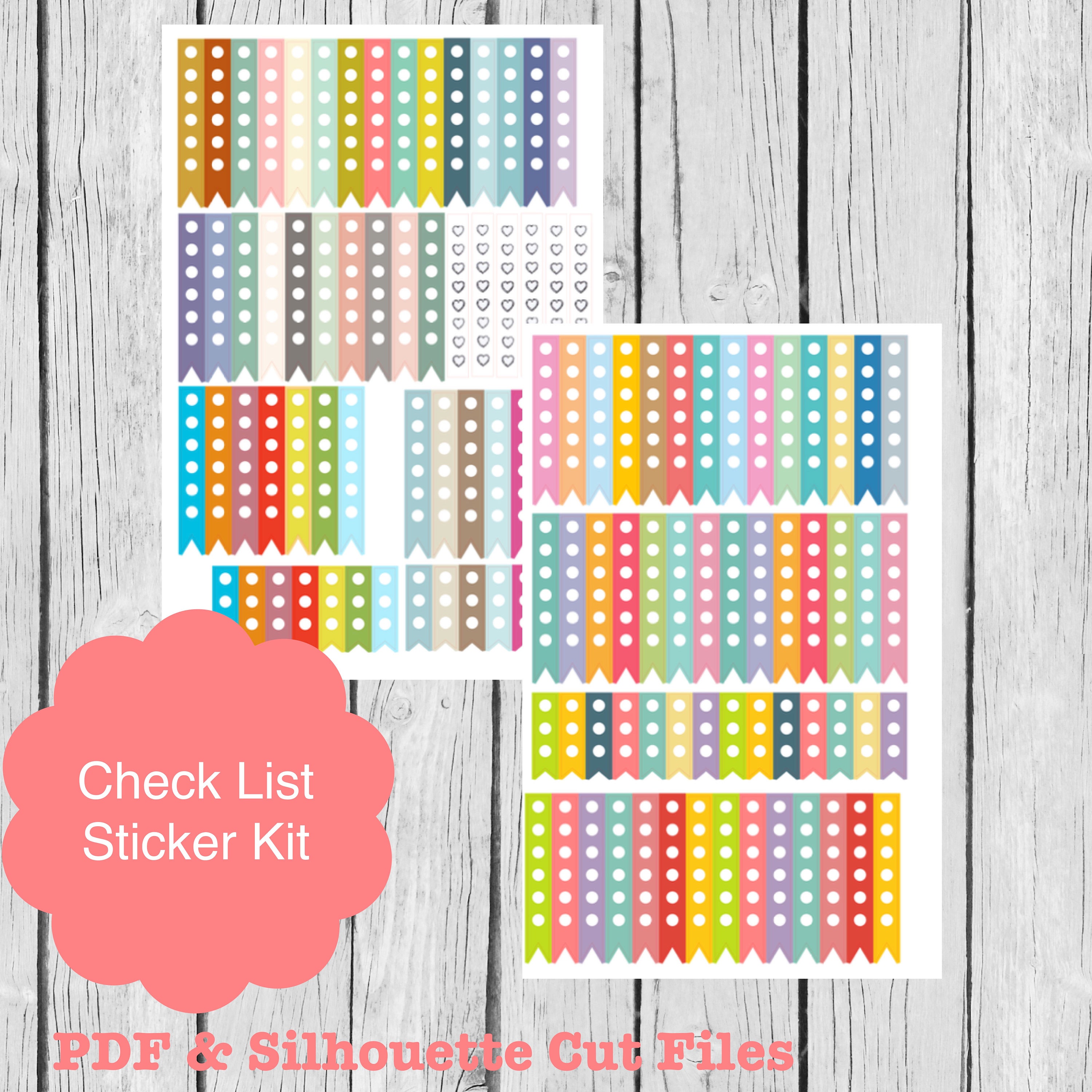 Printable Planner Check List Stickers, Erin Condren Life Planner, S12 ...