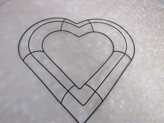 Heart Shape Wire Wreath Great for Craft Projects 12 - Etsy