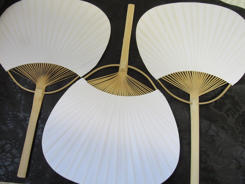 Bamboo Paddle Hand Fans Beach Wedding Fans Tropical Hand Fan - Etsy