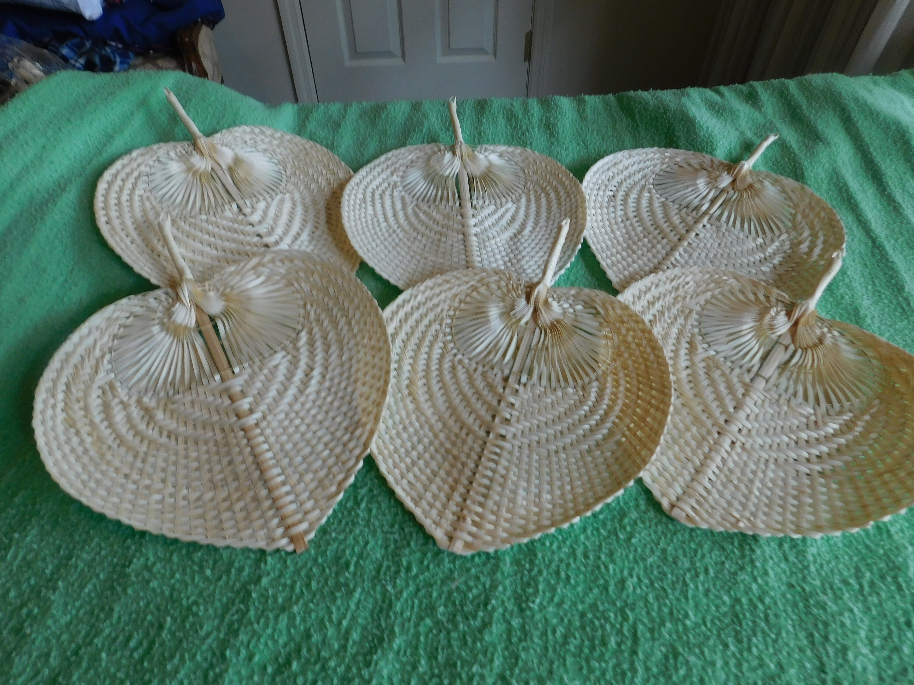 Wedding Bamboo Hand Fans, Beach Wedding Fans, Tropical Hand Fan Favors ...