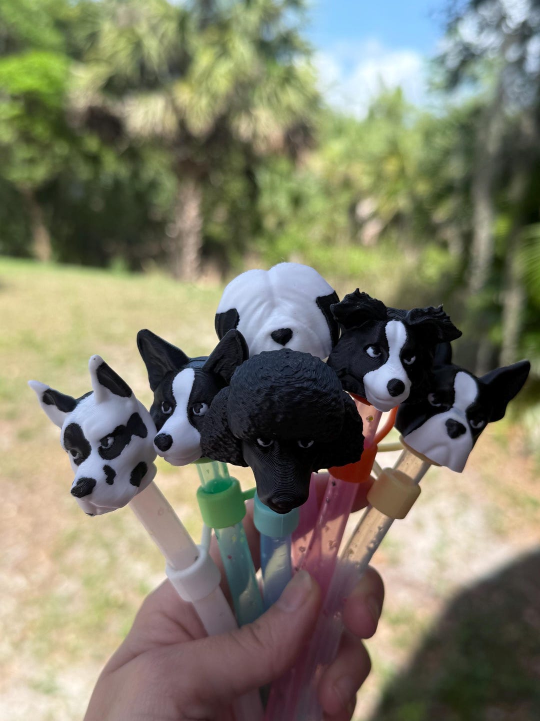 Dog Breed Straw Toppers / Silicone Straws / Compatible With Most Cups ...