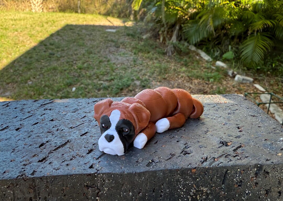 Boxer Flexi / 3D Print / Desk Pets / Desk Buddy / Fidget / Articulated ...