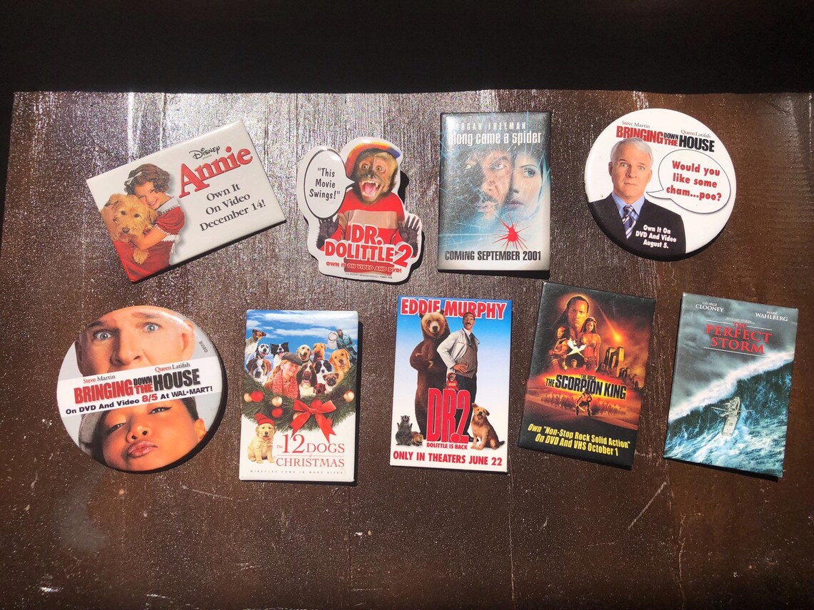 5 Pack Promotional Movie Buttons | Etsy