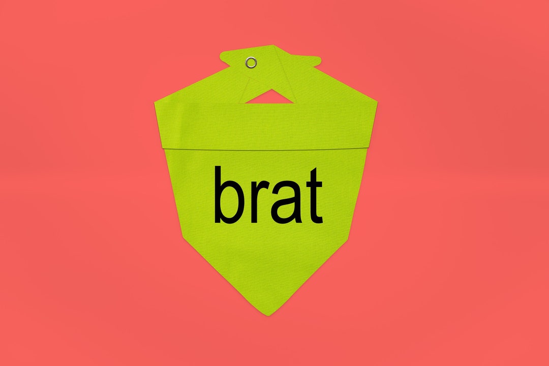 Brat Pet Bandana Lime Green Brat Dog Bandana Brat Dog Summer - Etsy