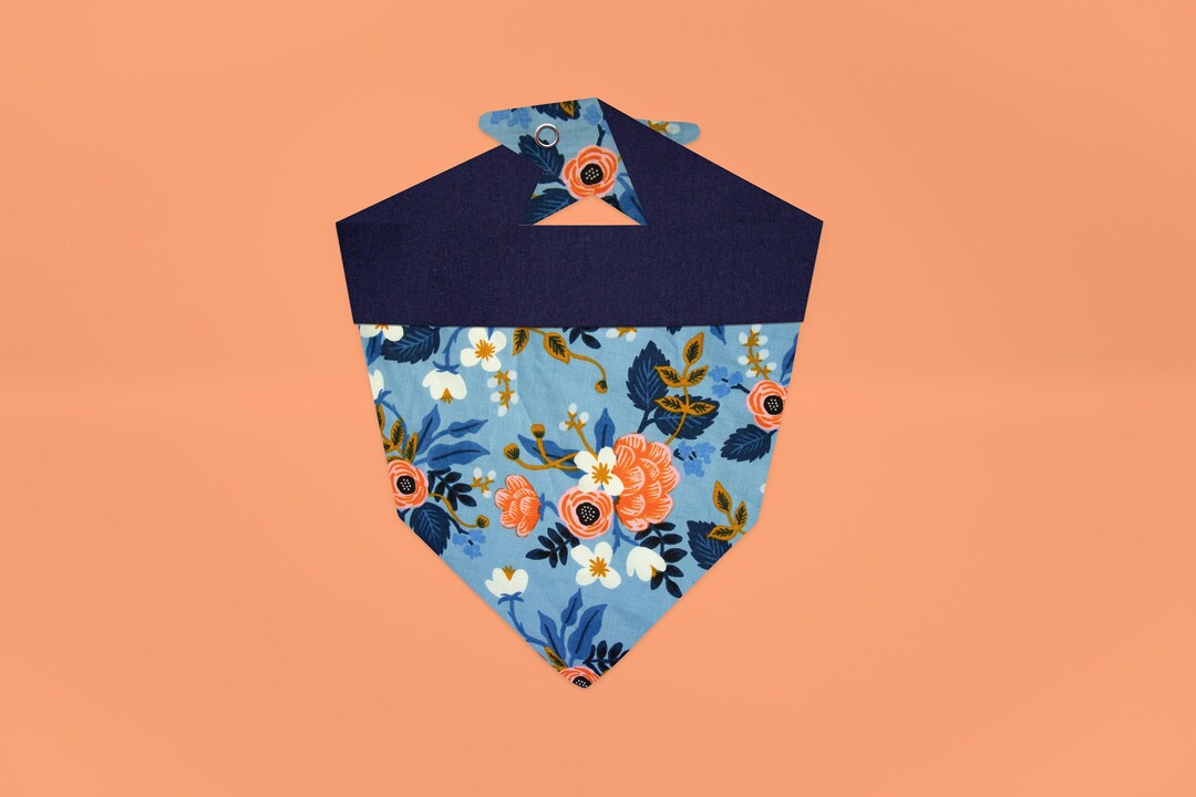Periwinkle Floral Print Dog Bandana | Rifle Paper Co. Dog Bandana - Etsy