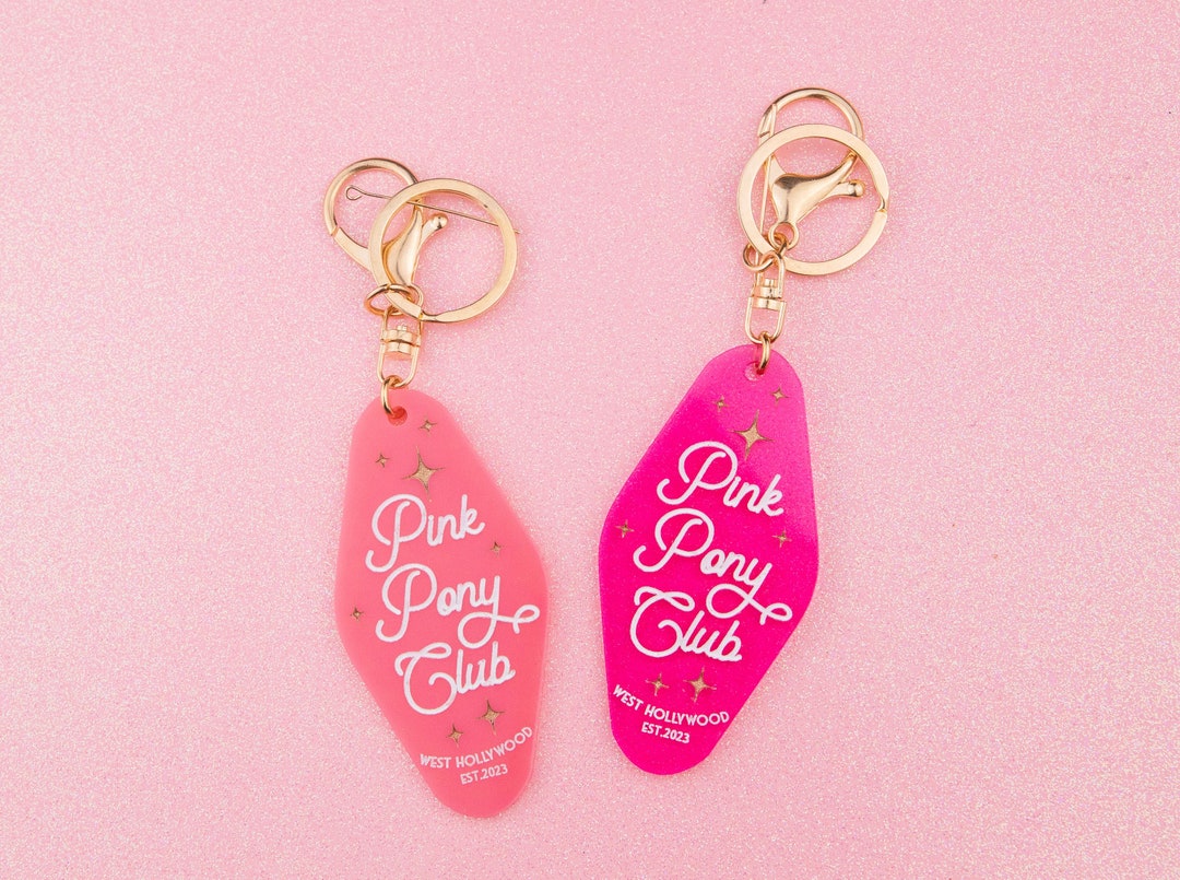 Pink Pony Club Acrylic Motel Keychain - Etsy