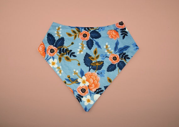 Periwinkle Floral Print Dog Bandana Rifle Paper Co Bandana | Etsy