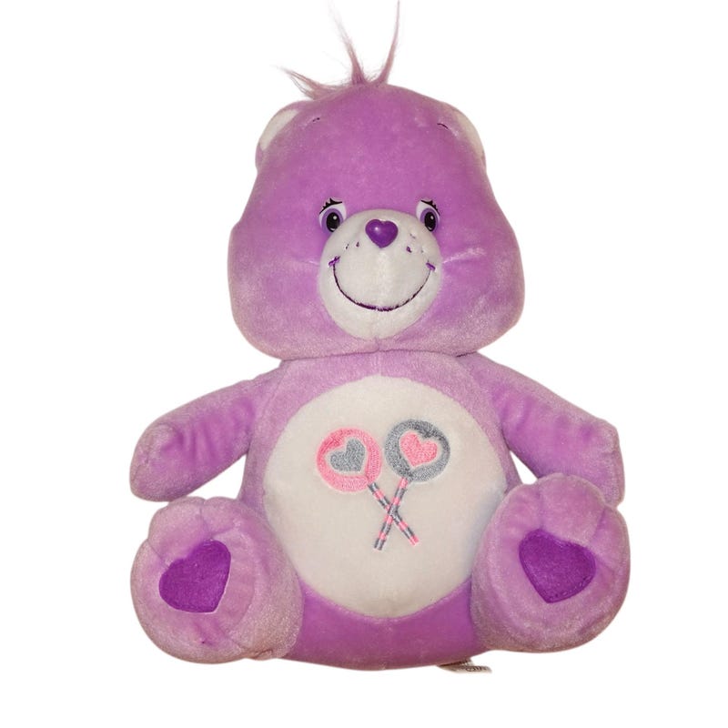 Purple Care Bear Plush - Etsy