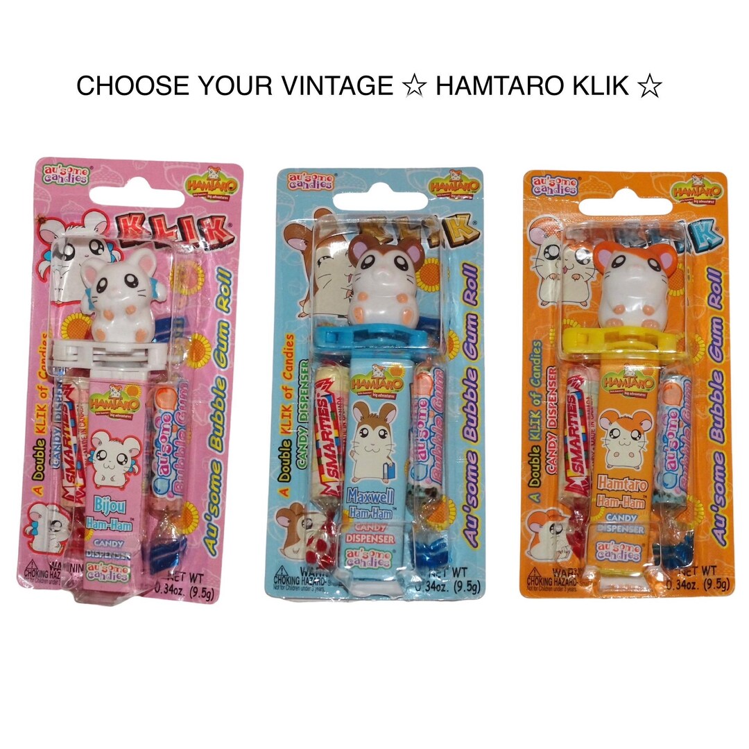 CHOOSE YOUR Vintage HAMTARO Klik Smarties Gum Rare Ausome Candies ...