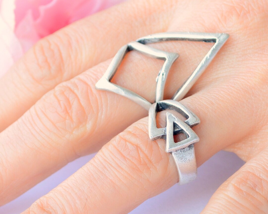 Start Button Ring, Thank You Gift to Musician, Geometric Lined Sound ...