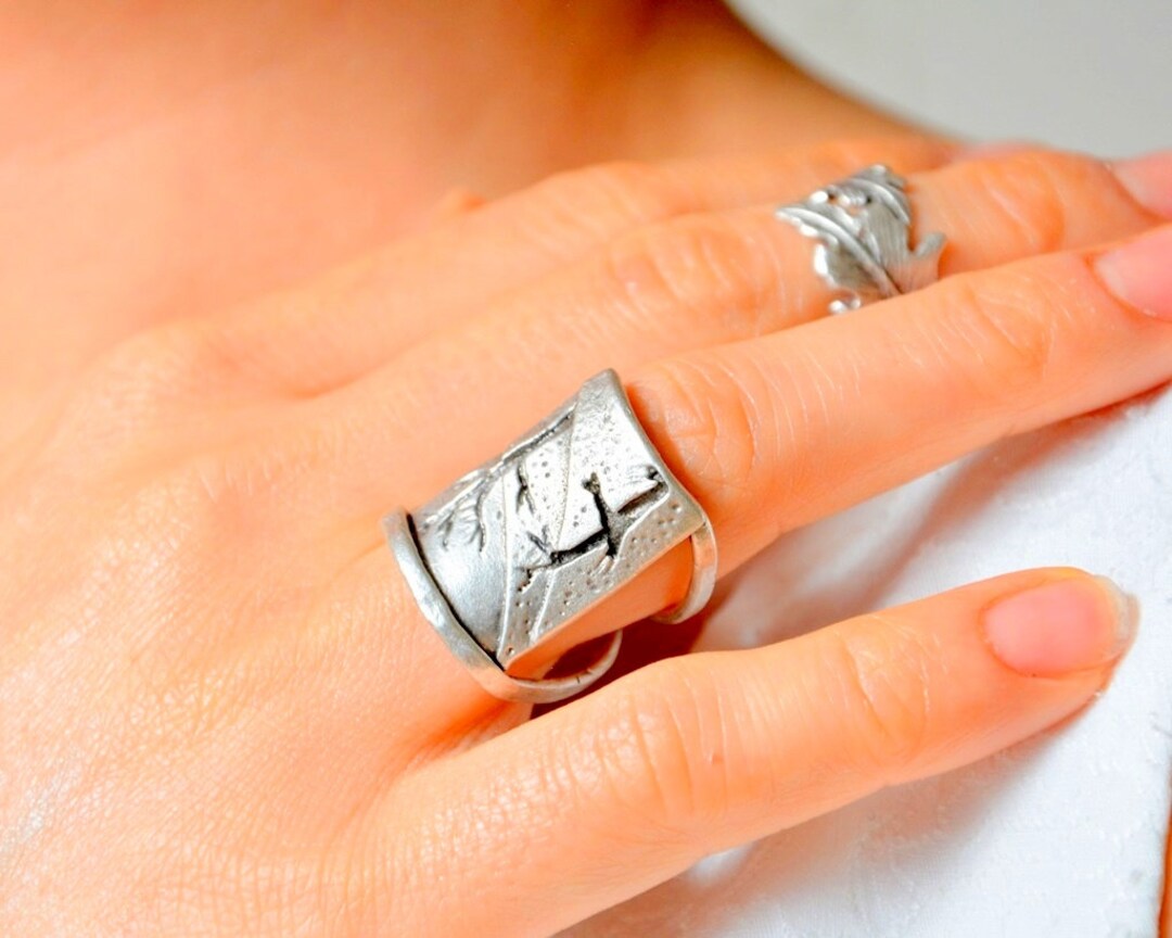 TREE SILVER Unique RING, Gift for her, Branch unisex Ring, Autumn ...