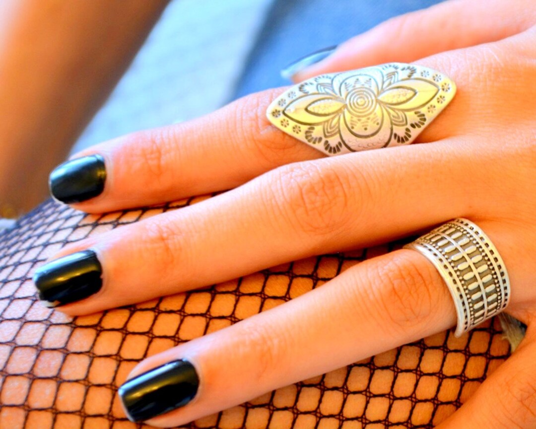 Grid Pattern Ring, Matrix Ring, Modernist Stacking Ring, Maya Man Ring ...