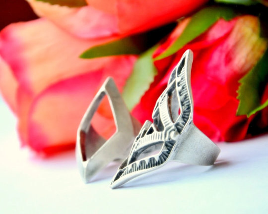 Abstract Robotic Contemporary Jewelry, Geometric Space Men Ring ...