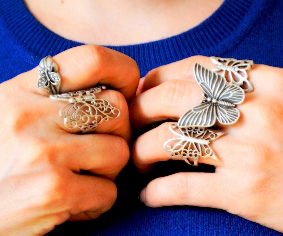 Butterfly Fly Metal Butterflies Ring, Butterflies Wing, Love Represent ...