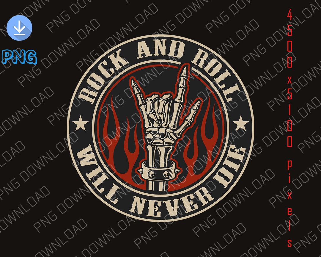 Rock and Roll Prints Stickers Dowload Png - Etsy