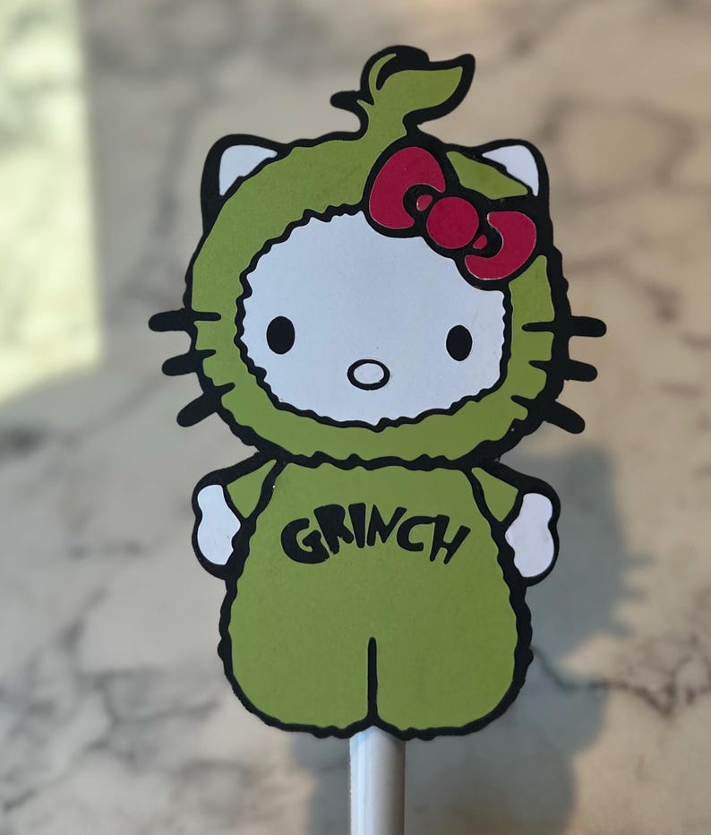 Christmas Hello Kitty Ramo / Cake / Scrapbook / Topper - Etsy