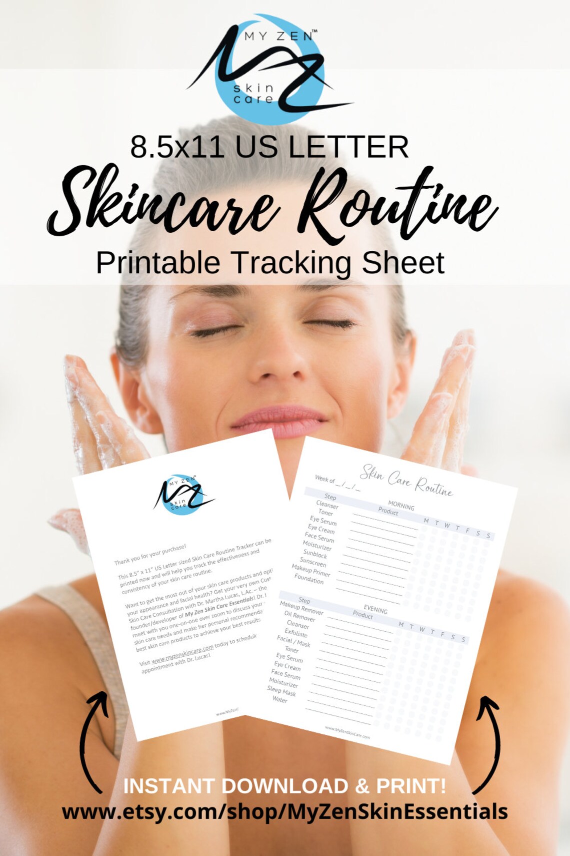 Habit Tracker Skin Care Routine Tracking Sheet Daily Tracker Habit ...