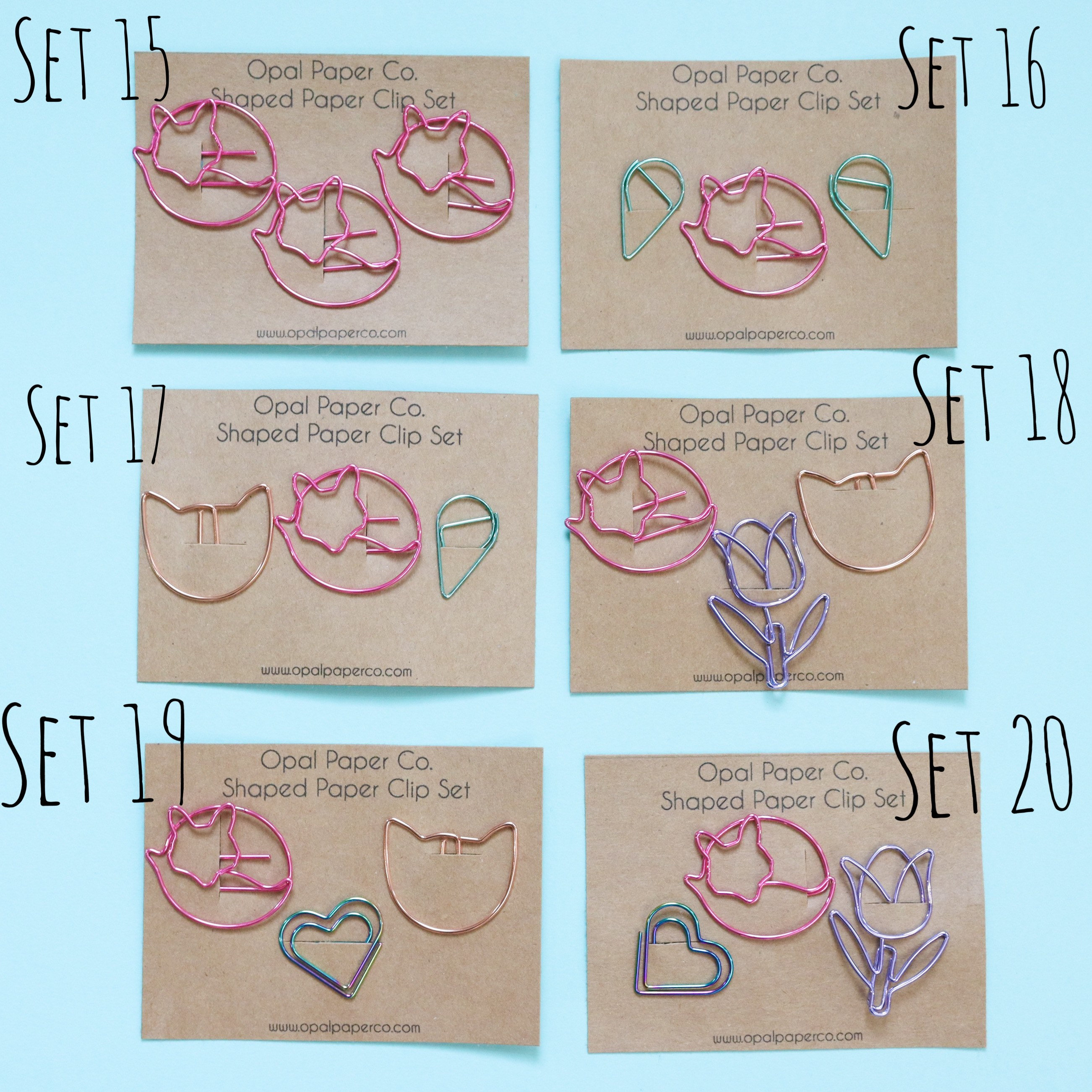 Shaped Paper Clip Sets | Etsy