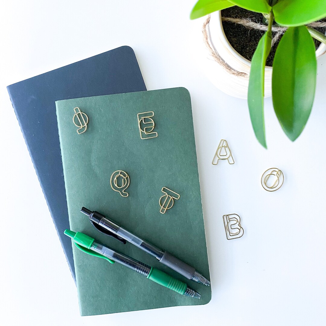 FINAL SALE Gold Letter Shaped Paper Clip - Etsy