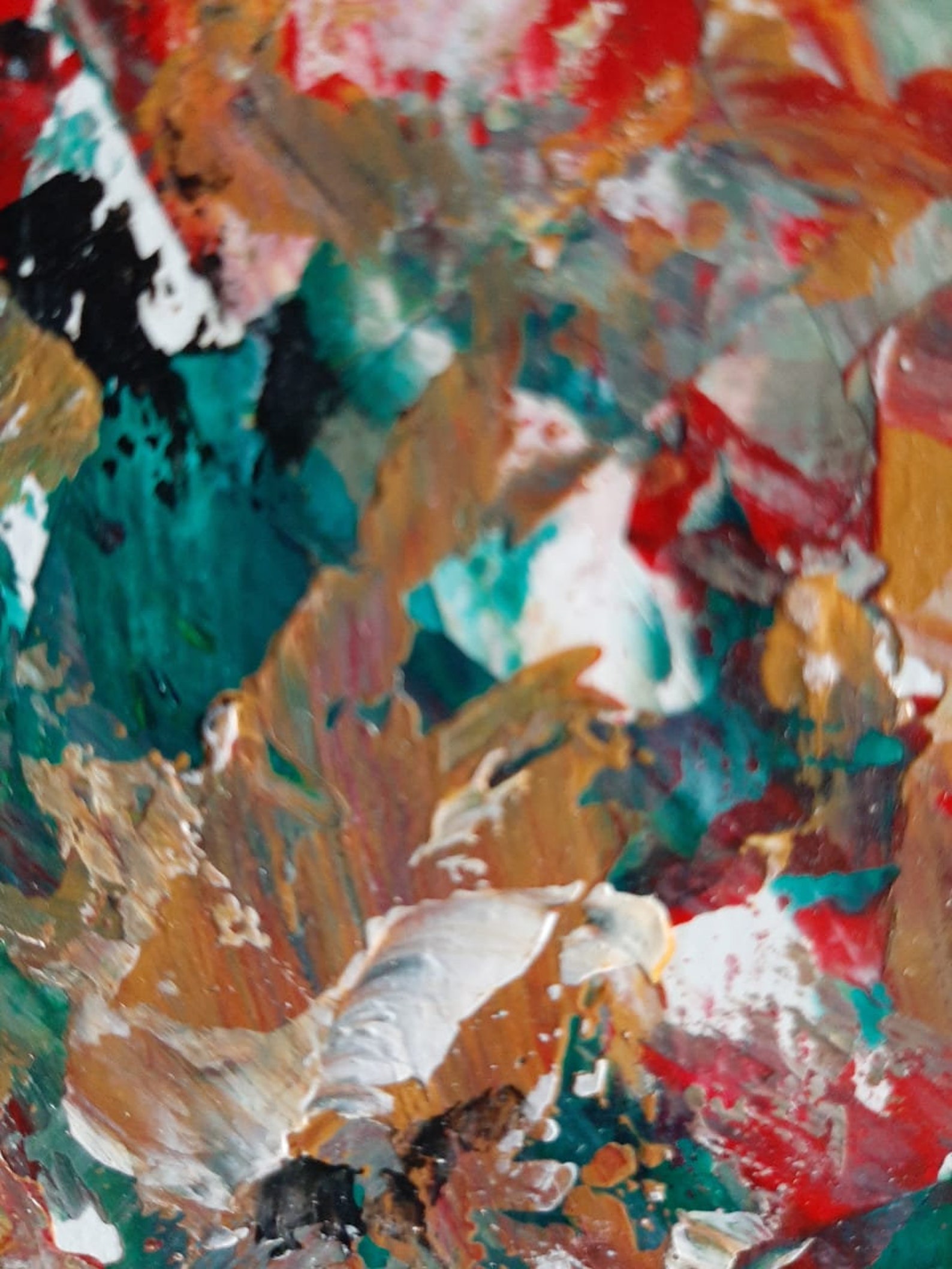 Joyful Happiness , Original Abstract Painting , Acrylic on Cardboard ...