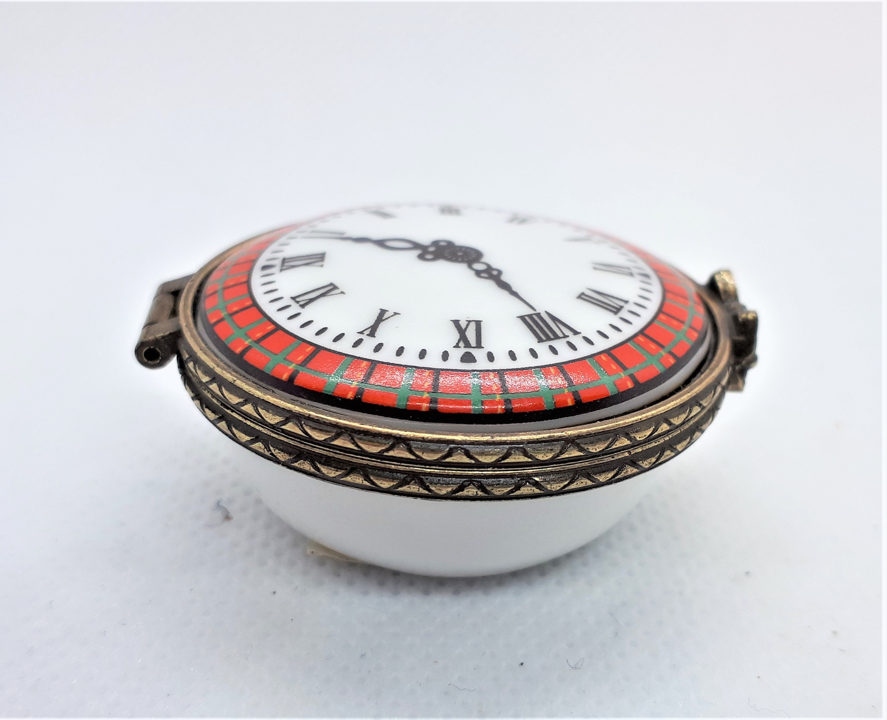 Clock Face Lidded Trinket Box Midwest of Cannon Falls Novelty | Etsy