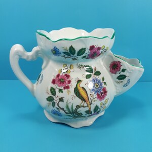 James Kent Old Foley Shaving Mug Shaving Skuttle Staffordshire Bird ...
