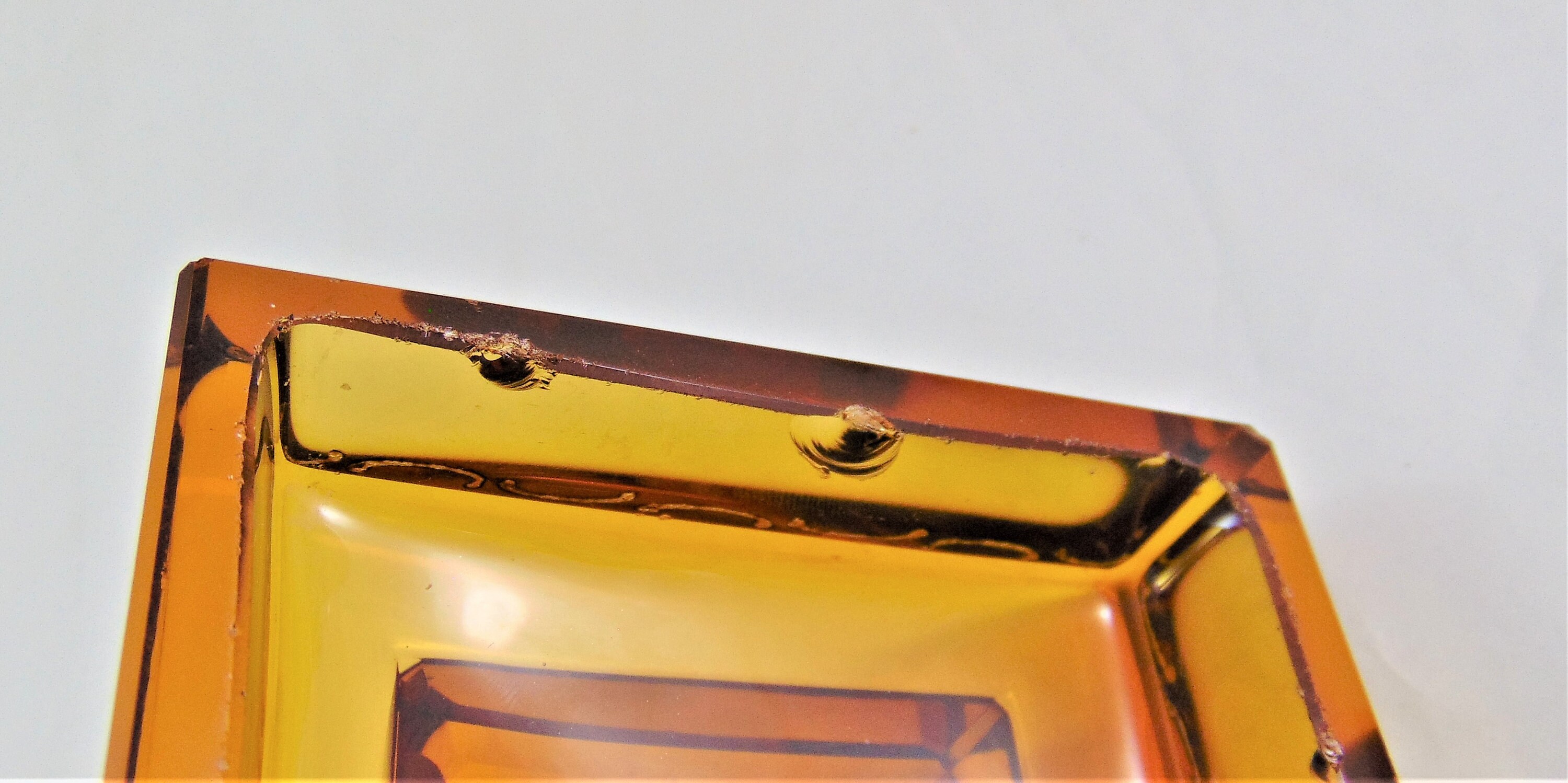 Art Deco Bohemian Glass Amber Vanity Set Dresser Set Two | Etsy