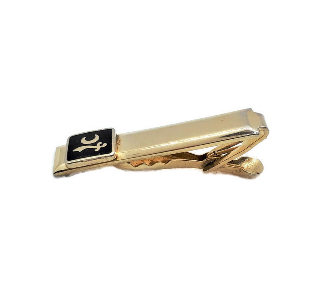 Freemason Gold Gold Tone Tie Clip, Masonic Tie Clip, Black Enamel ...