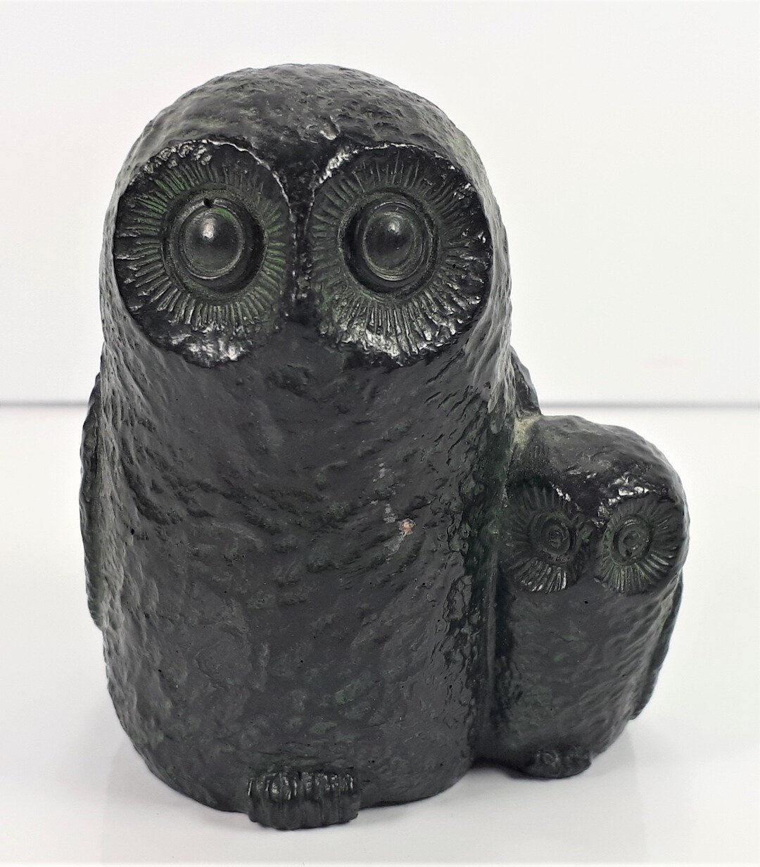 Owl and Chick Sculpture, Figurine, by the Wolf Sculptures, Wolf ...