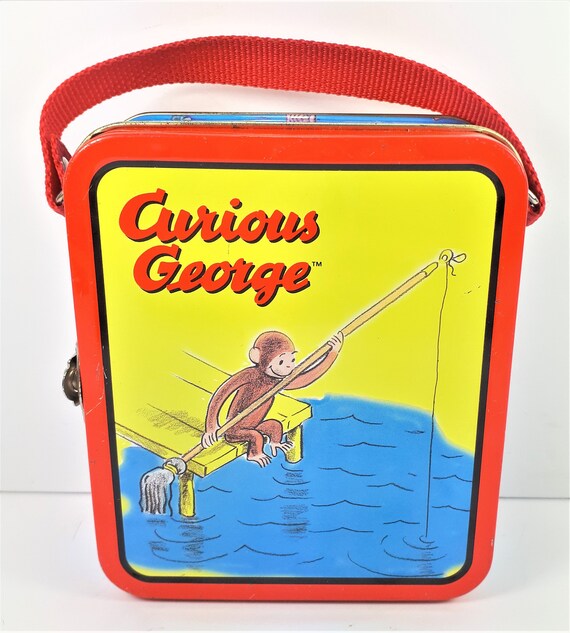 Curious George Mini Tin Lunch Box 1999 Series 1 Fishing on | Etsy