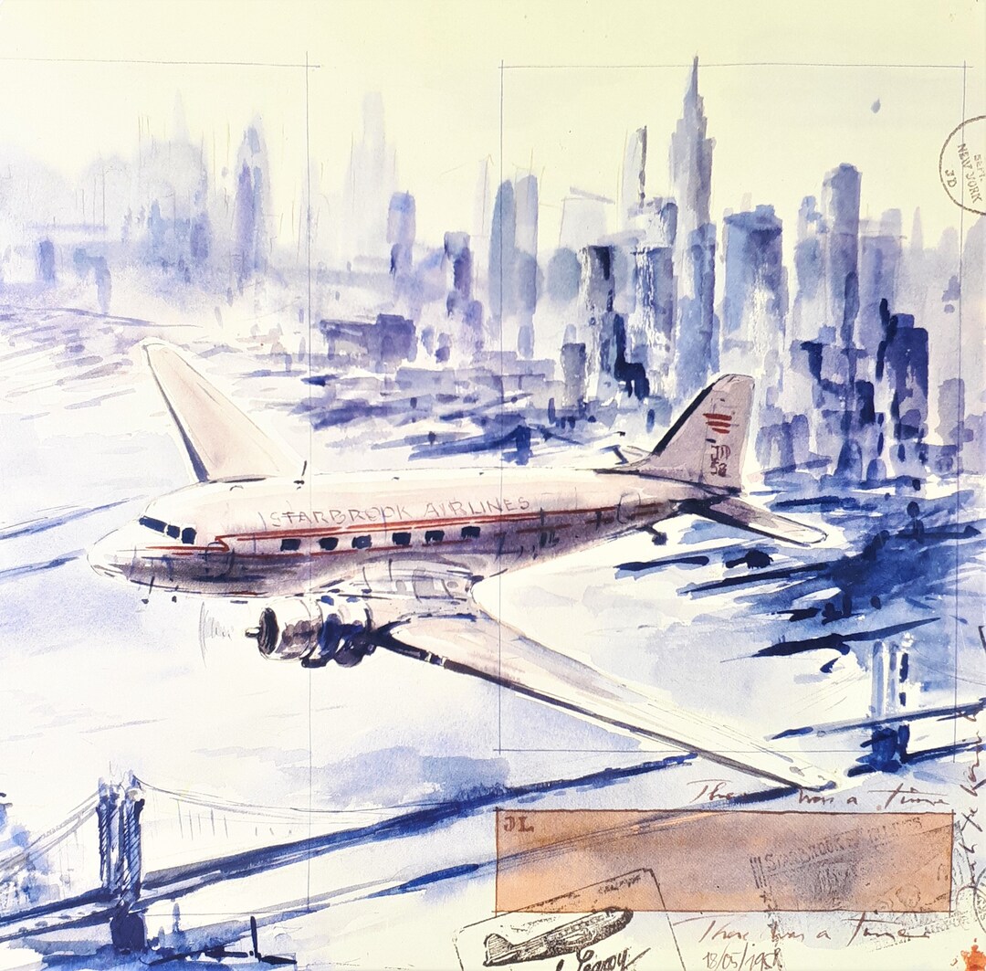 Starbrook Airlines Tin, Airplane Tin, New York City Tin, Postcard Tin ...