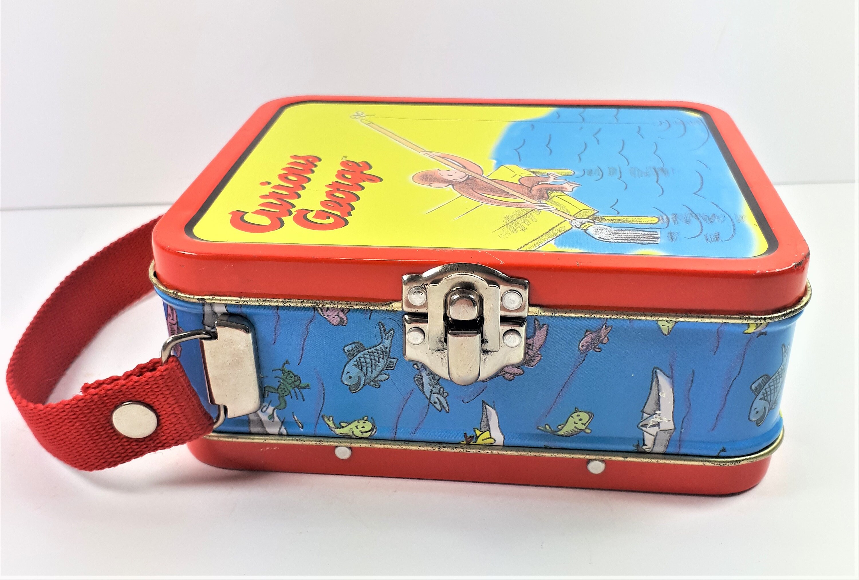 Curious George Mini Tin Lunch Box 1999 Series 1 Fishing on | Etsy