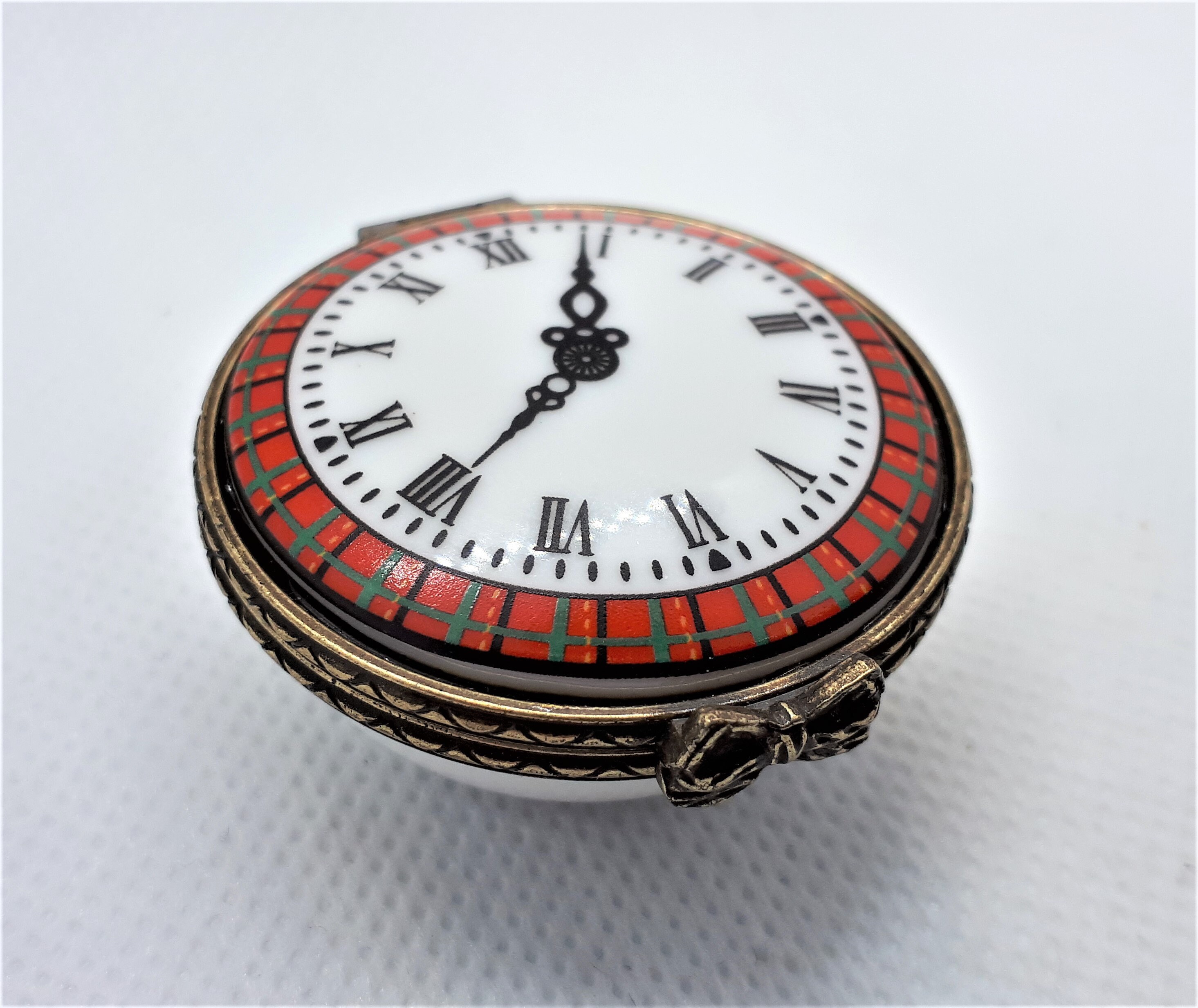 Clock Face Lidded Trinket Box Midwest of Cannon Falls Novelty | Etsy