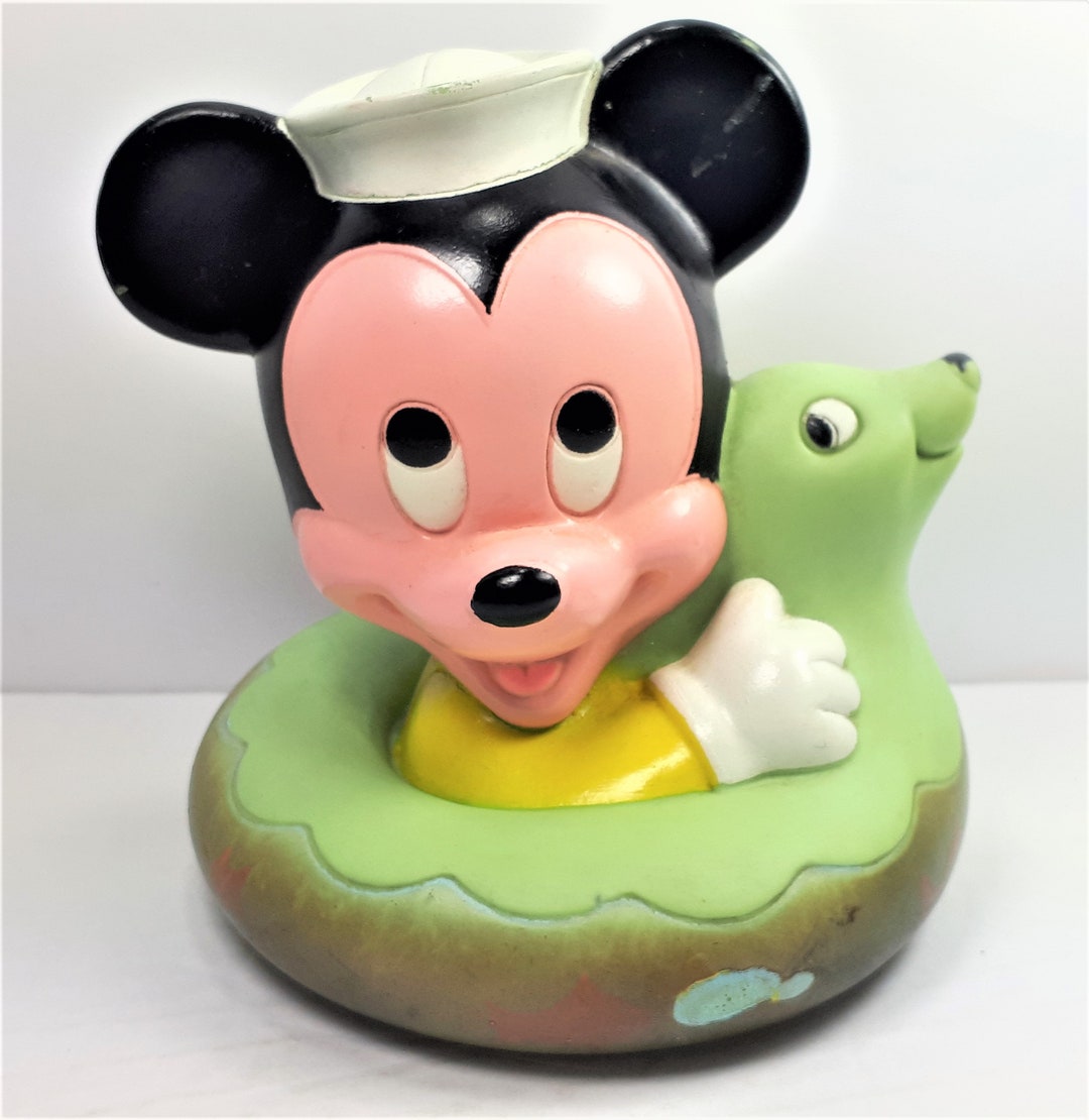 Disney's Mickey Mouse Rubber Squeak Toy Mickey With a Pool Toy Disney ...