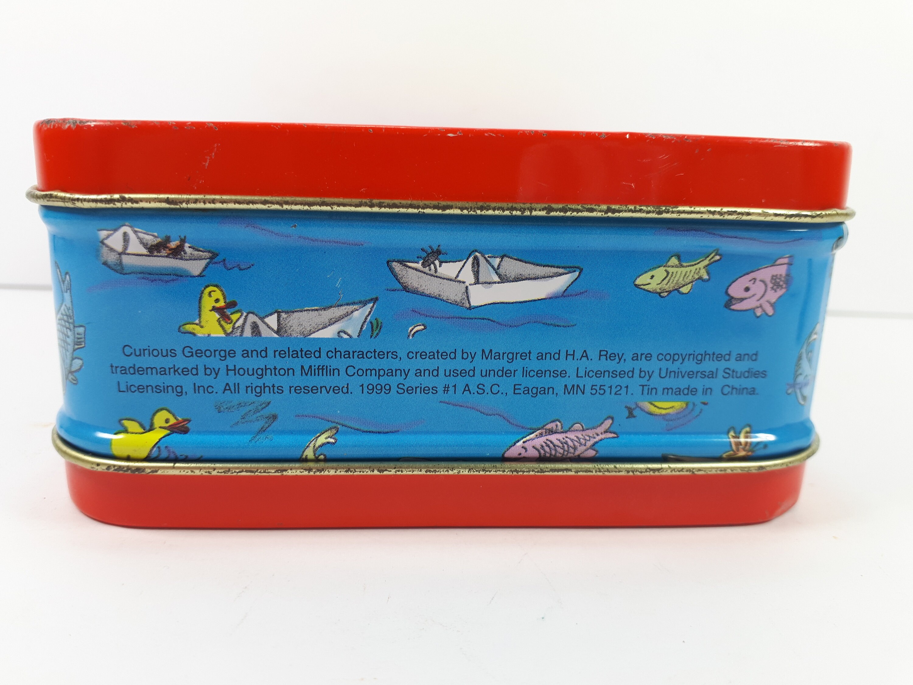 Curious George Mini Tin Lunch Box 1999 Series 1 Fishing on | Etsy