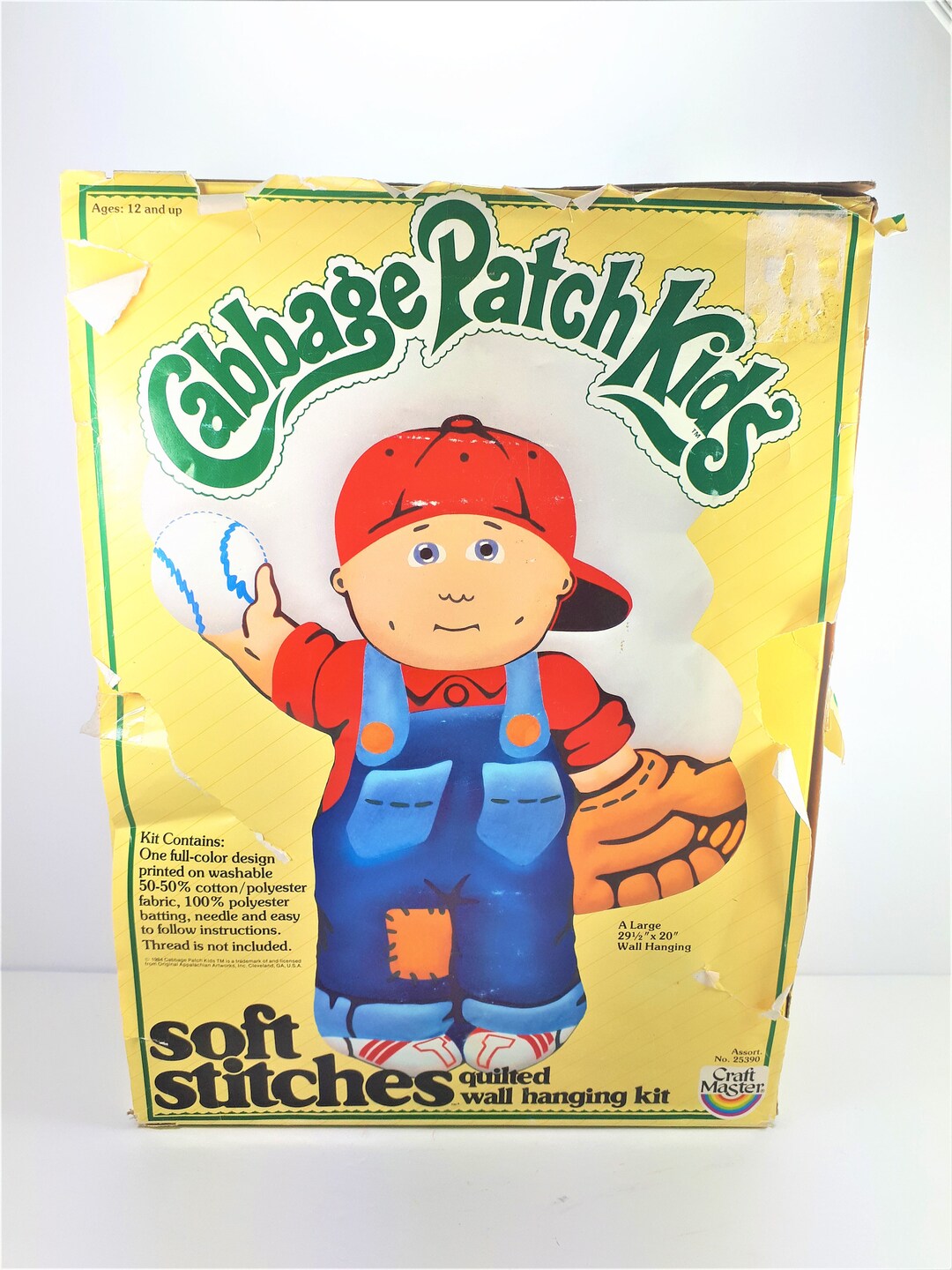 Cabbage Patch Kids Soft Stitches Wall Hanging Kit Baseball Boy Sports ...