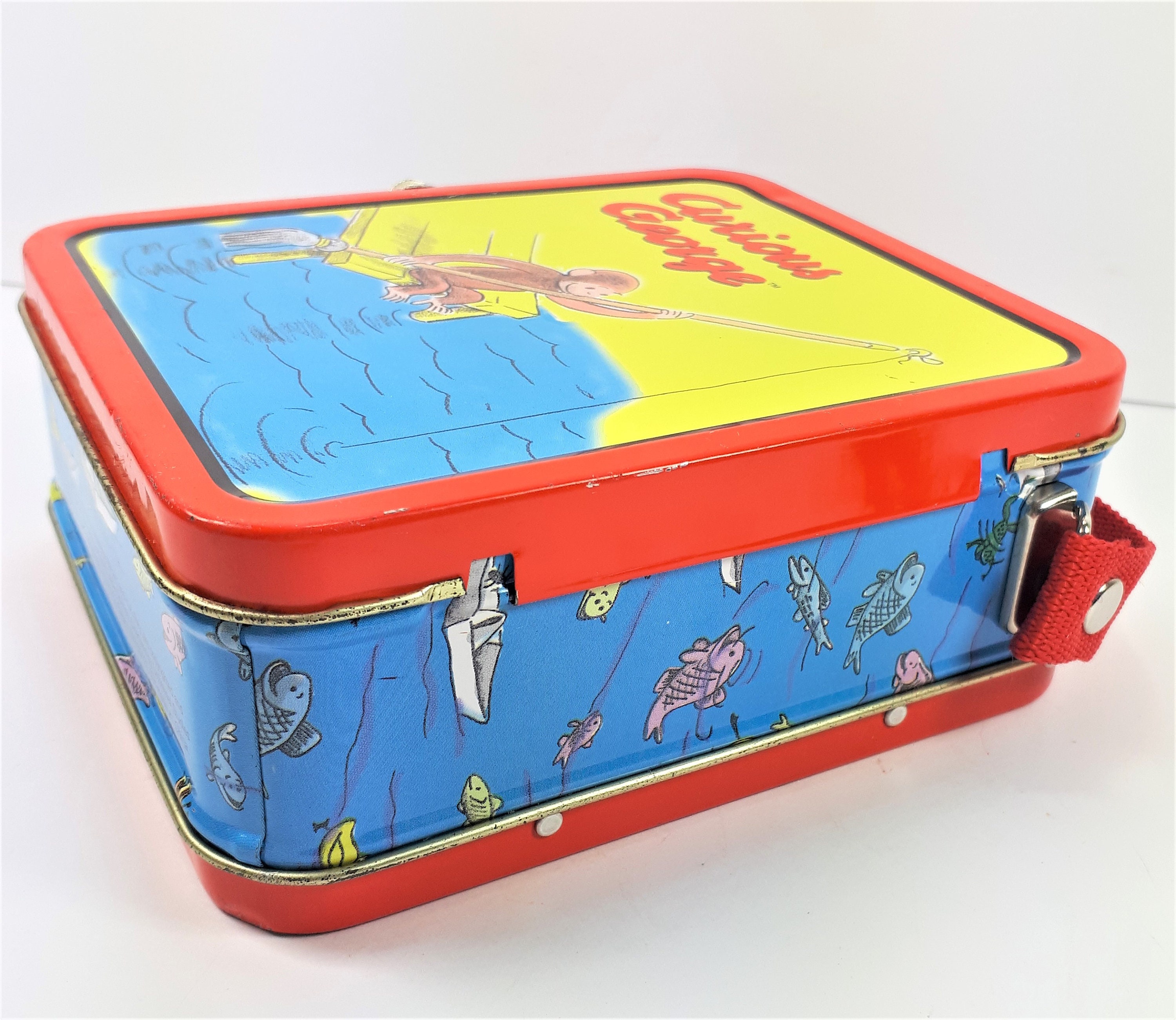 Curious George Mini Tin Lunch Box 1999 Series 1 Fishing on | Etsy