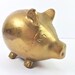 Solid Brass Piggy Bank Coin Bank Pig Figurine Figural Piggy Bank Animal ...