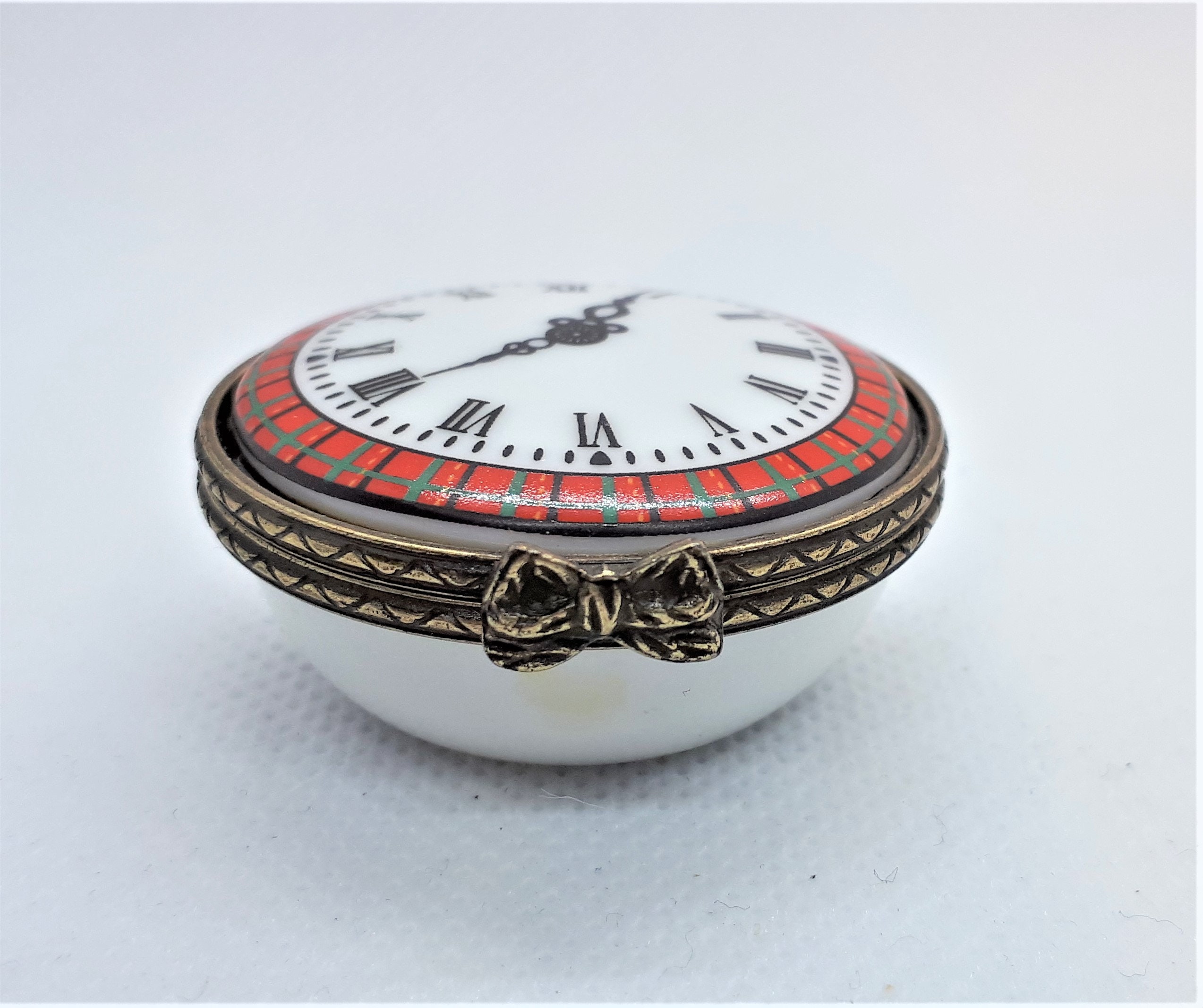 Clock Face Lidded Trinket Box Midwest of Cannon Falls Novelty | Etsy