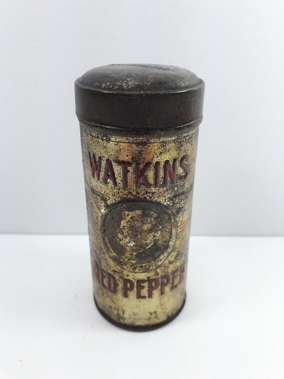 Watkins Red Pepper Tin with Lid Two Ounces Advertising Tin | Etsy