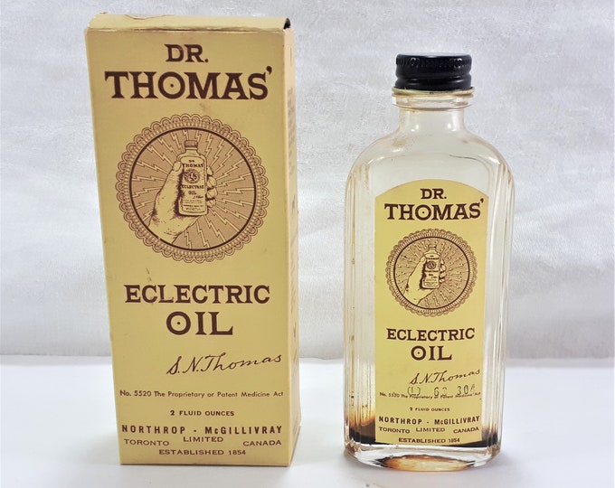 Dr. Thomas' Eclectric Oil Bottle With the Original Box Quackery ...