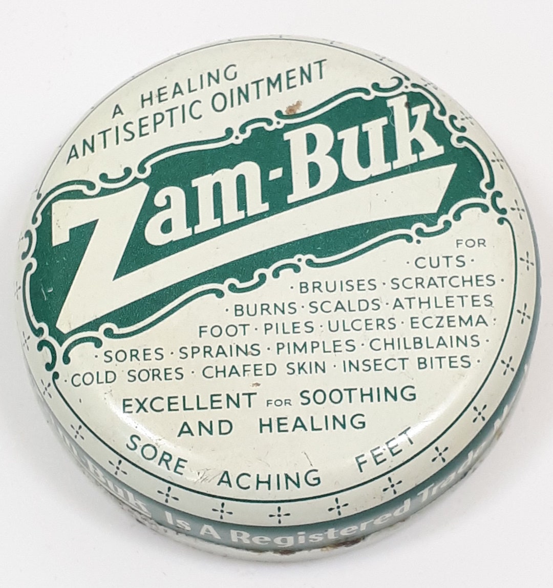 Zam-buk Antiseptic Ointment Tin With Lid, Advertising Tin, Small Tin ...