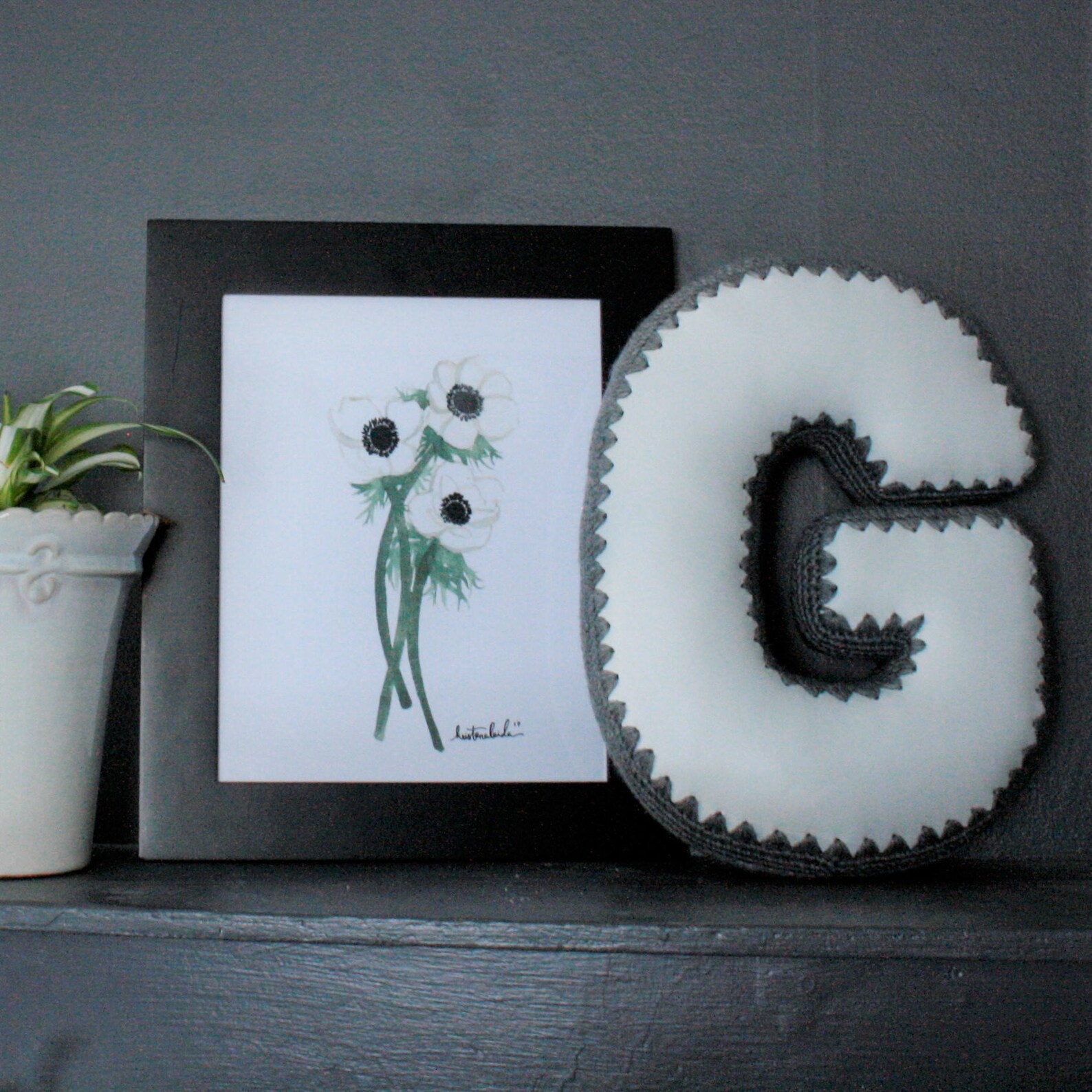 Alphabet Letter Pillow Crochet Edging & Faux Leather One - Etsy Canada