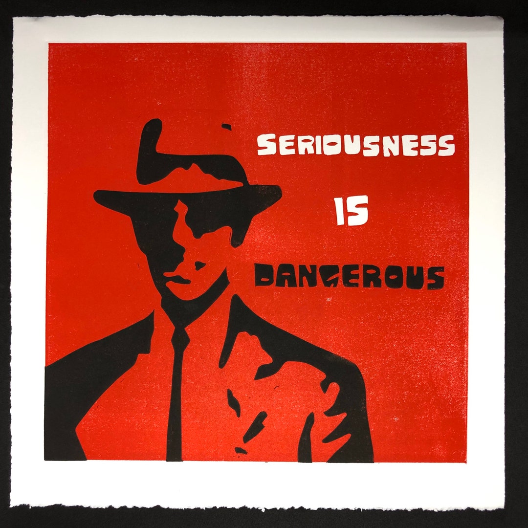 Mad Men Original Linocut Artwork, Midcentury Modern, Minimalist, Mod ...