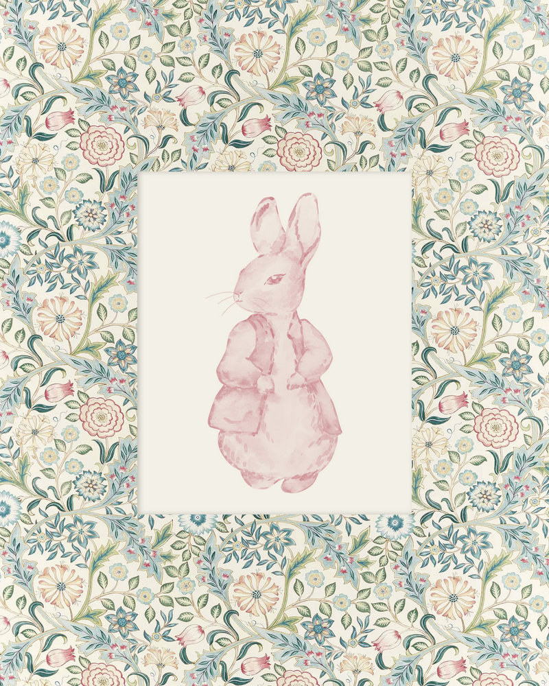 Peter Rabbit Collage Print Set Pink, Nursery Art Prints, Nursery Decor ...