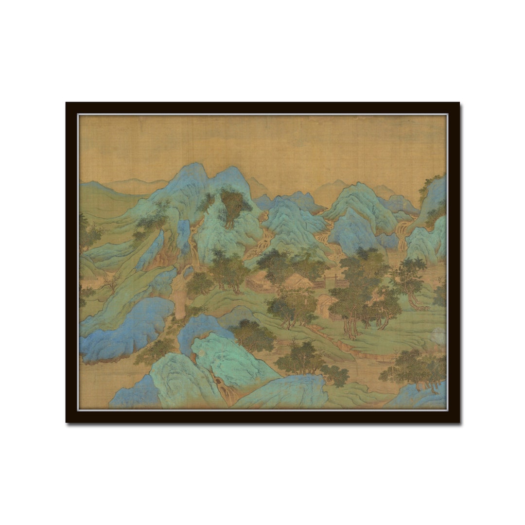 Chinoiserie Landscape Painting, the Wang Chuan Villa, Asian Landscape ...